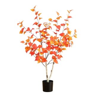 Birch Autumn Artificial Potted Fall Tree - 3' - Bed Bath & Beyond ...
