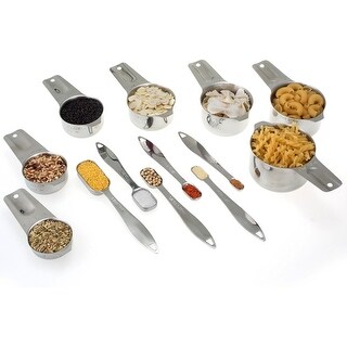 13-piece Measuring Cups and Spoons Set Handle with Ring Connector - Bed ...