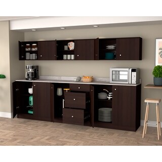 Ambrossia 6 pc Break Room Cabinet Storage System by Inval - Bed Bath ...