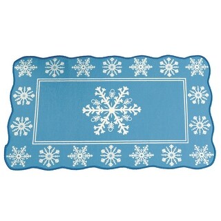 Skid-Resistant Backing Winter Snowflake Area Rug - Bed Bath & Beyond ...