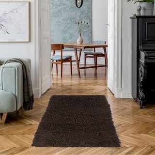 Linon Flokati Super Heavy Cocoa Rug (3' x 5') - 3' x 5' - Bed Bath ...