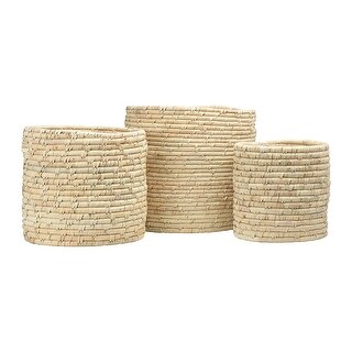 Natural Grass Baskets, Set of 3 - Bed Bath & Beyond - 33746562