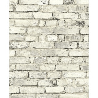 Seabrook Designs Tailor Faux Brick Prepasted Wallpaper - Bed Bath ...