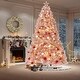 7.5Ft Christmas Tree, Rose Gold Artificial Full Prelighted Christmas ...
