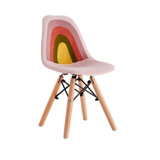 2-Piece Set Colorful Rainbow Kids Chairs Safe Design Age 3 to 8 Pink ...