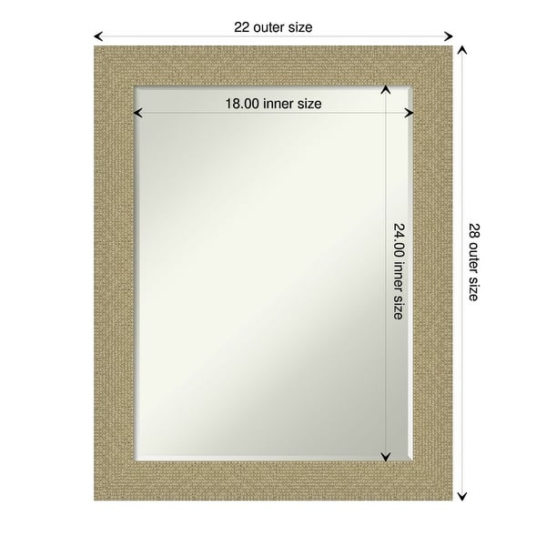 Petite Bevel Wall Mirror - Mosaic Gold Frame - 22 x 28 in - Bed Bath ...
