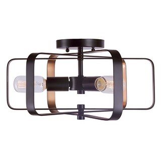 Forte Lighting 7096-03 Kineo 3 Light 17" Wide Semi-Flush Ceiling - Bed ...