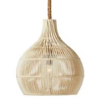 Large Wicker Rattan Hand-Woven Pendant Light Fixture for Dining Room ...