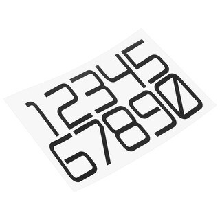 Reflective Mailbox Numbers Sticker 0 - 9 Adhesive Door Number Black 3 ...