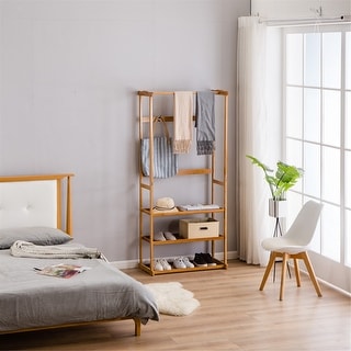 3-Layer Bamboo Wardrobe - Bed Bath & Beyond - 36662784