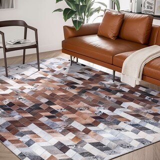 Abani Paloma PAL180A Vintage Red Color Block Area Rug - Bed Bath ...