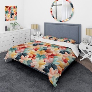Designart "Monochromatic Zen" Cottage Bedding Cover Set With 2 Shams ...