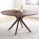 Wood Round Dining Table with X-Shaped Base, Kitchen Table Office Table ...