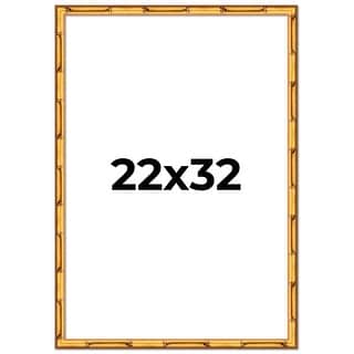 22x32 Frame Gold Bamboo Solid Wood Picture Frame | 1 Inch Moulding ...
