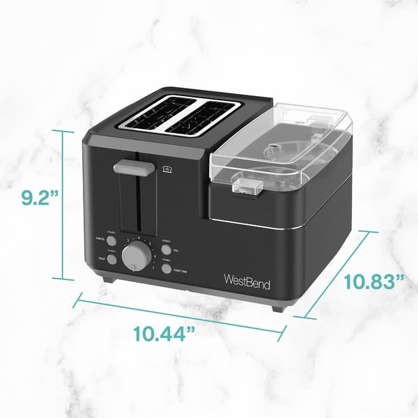 West Bend Multifunctional Breakfast Station, 2-Slice Toaster with Egg ...