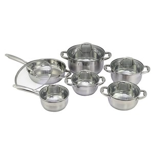 12 Piece Durable Stainless Steel Cookware Set - 12 Piece - Bed Bath ...