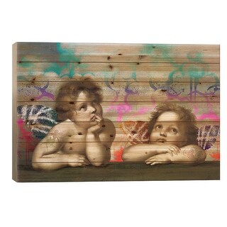 Sistine Madonna -The Two Bored Angels Print On Wood by 5by5collective ...