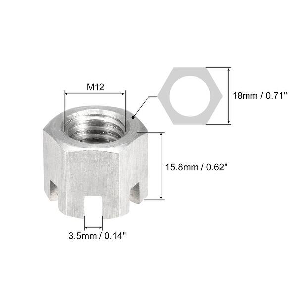 Hexagon Slotted Nut, Stainless Steel Hex Nuts - Bed Bath & Beyond ...