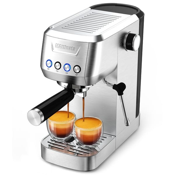 20 BAR Espresso Maker with Milk Frother/Steam Wand, Compact Espresso ...