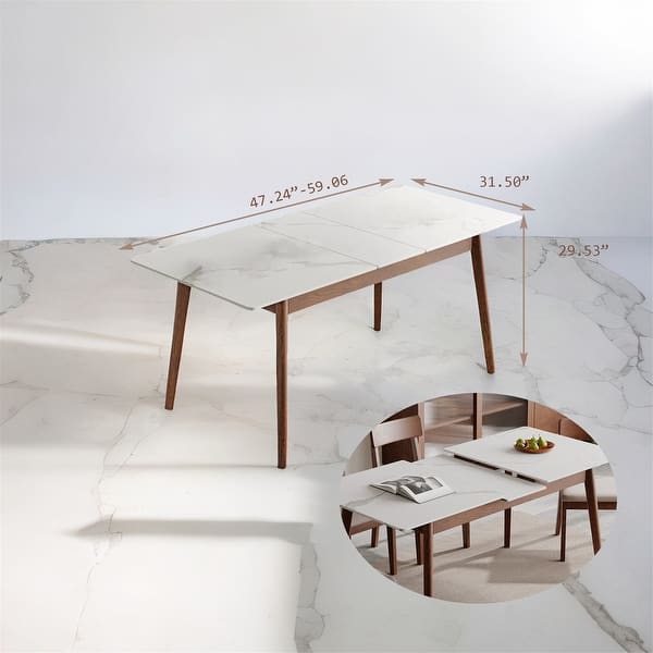 Round Corner Diagonal Leg Telescopic Table - Bed Bath & Beyond - 38105095