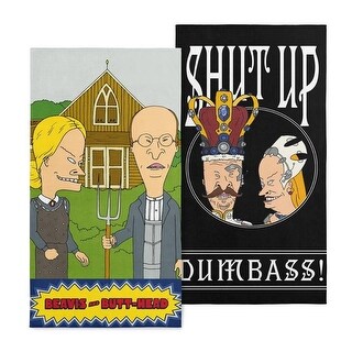 Beavis & Butt-Head Being Gothic Rules Shut Up 2-pack Beach Towels - 30 ...