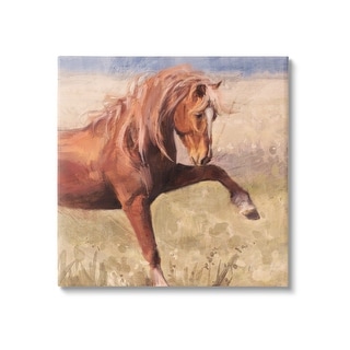 Stupell Modern Red Stallion Canvas Wall Art Design by Nina Blue - Bed ...