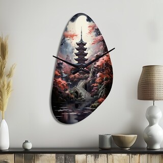 Japan Art Mystical Pagoda - Japan Art Large Wall Clocks - Global Wall ...