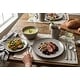 16-Piece Stoneware Dinnerware Set with Silver Flatware, Service for 4 ...