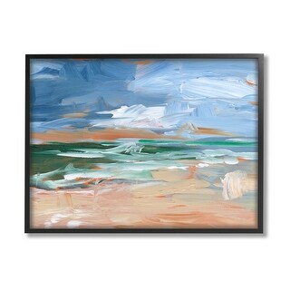 Stupell Abstract Beach Nautical Scenery Framed Giclee Art by Ethan ...