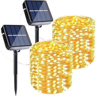 Solar String Lights Outdoor Super Bright Twinkle Lights - 4 Pack - Bed ...