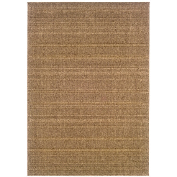 Johnson Tan Solid Outdoor Casual Area Rug - Bed Bath & Beyond - 38357426