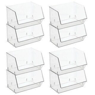 mDesign Plastic Food Storage Organizer Bin for Kitchen, 8" Wide - Bed ...
