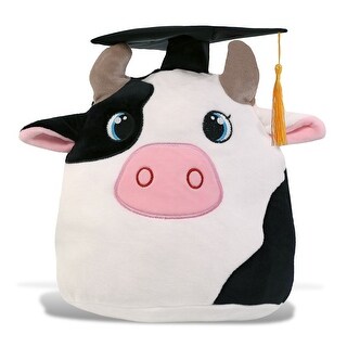 DolliBu Snug-Mooshies Cow Graduation Plush Toy with Graduation Cap - 10 ...