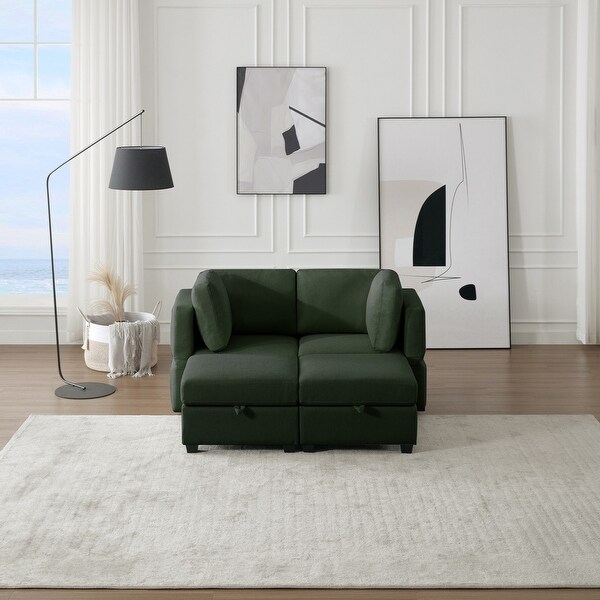 2 seater ottoman with storage store