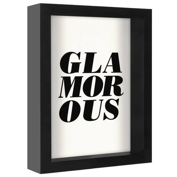 Americanflat Black Framed Shadow Box Sign Decor 'Glamorous' Funny ...