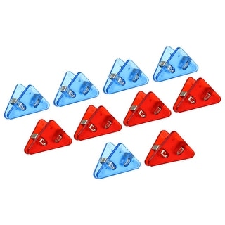 Multifunction Document Clip,10Pcs Triangular Clip,Transparent Red Blue ...