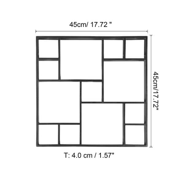 Walk Maker 13 Grid Square Concrete Cement Stepping Stone Path Paver ...