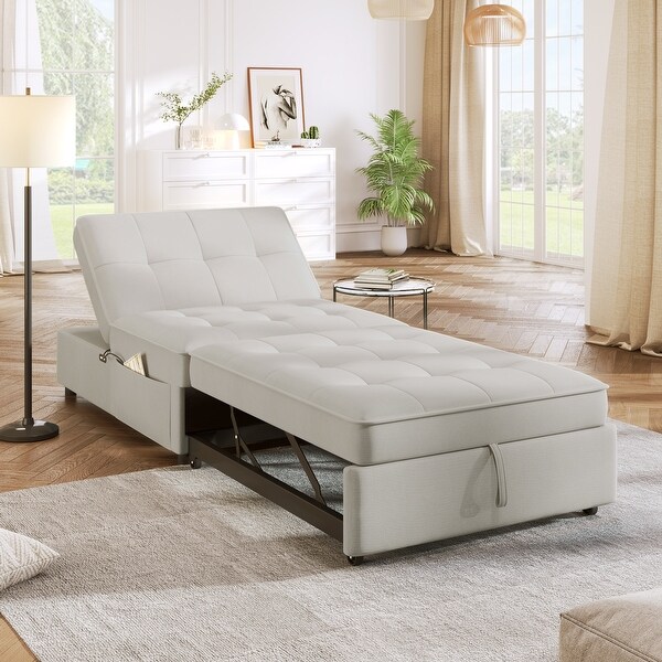 4 in 1 Sofa Chair Bed Folding Sleeper Bed Lounge Chairs w USB Port On Sale Bed Bath Beyond 39577531