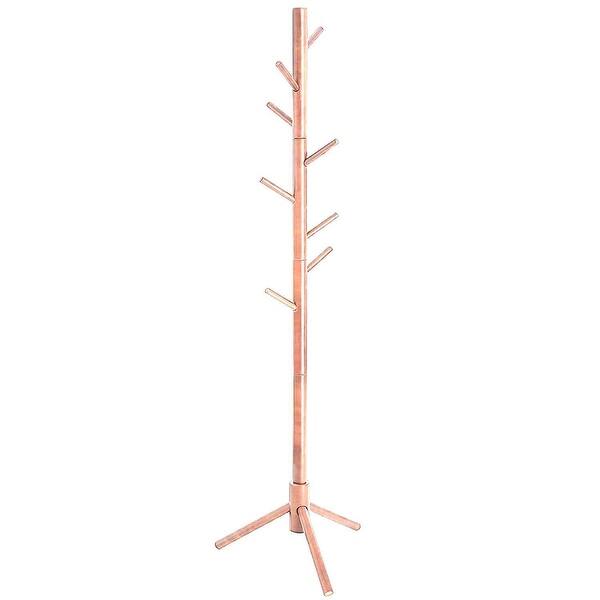 VASAGLE 8 Hooks Solid Wood Coat Rack Free Standing Coat Rack Tree ...