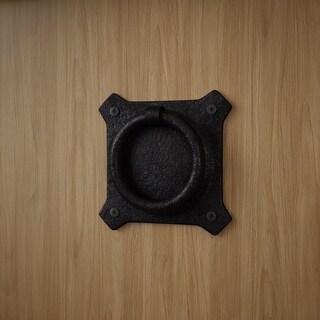 Black Mission Ring Cabinet Pulls Wrought Iron Drop Style 2" Drawer ...