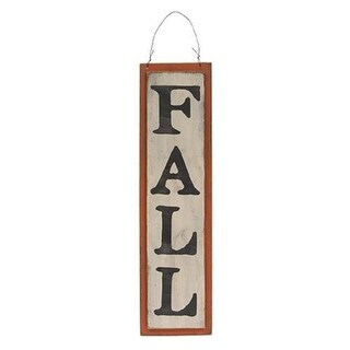 Vertical Layered Distressed Wood "Fall" Sign - 19.5"H x 5"W - Bed Bath ...