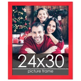 24x30 Contemporary Complete Wood Picture Frame with UV Acrylic, Foam ...