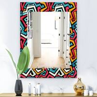 Designart 'Bright Graffiti Pattern With Grunge Effect' Modern Mirror ...