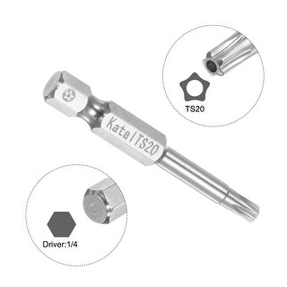 5pcs T20 Magnetic Security Star 5 Point Screwdriver Bit 1/4" Hex Shank ...