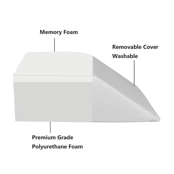 Sleep Restoration Memory Foam Trapezoid Leg Support Pillow - Bed Bath ...