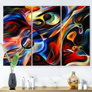 Designart "Abstract Music and Rhythm" Abstract Canvas Art Print - 36x28 ...