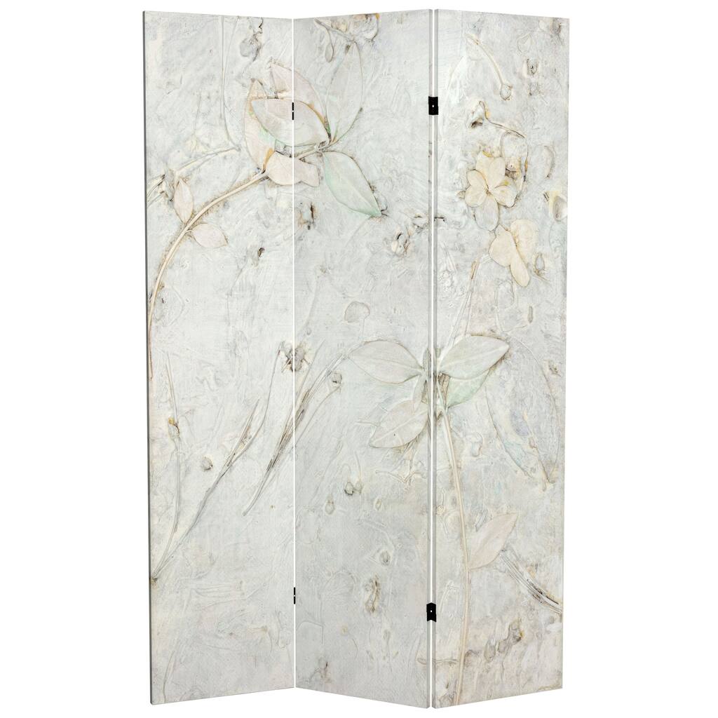 Handmade 6' Double Sided Black Door Canvas Room Divider - Overstock ...