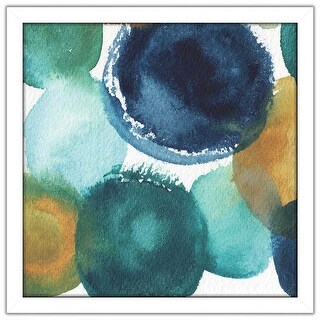 "Teal Watermarks Square I (Square)" Print on Acrylic - Bed Bath ...