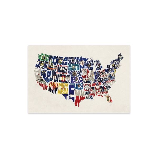 The States With Flags Print On Acrylic Glass by Ayse Deniz Akerman ...