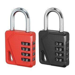4 Digit Combination Padlock, Zinc Alloy Resettable Combination Lock ...